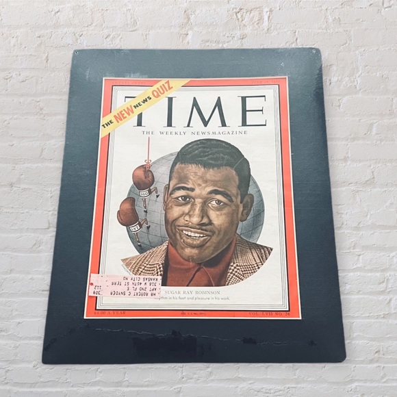 Time Magazine | Other | Vintage Time Magazine Cover Sugar Ray Robinson ...